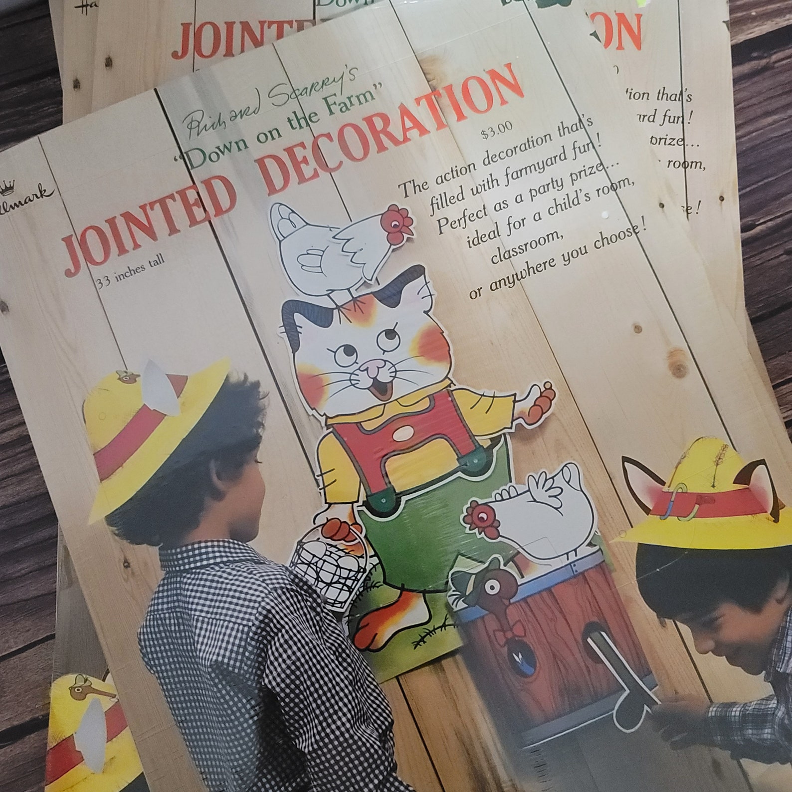 Richard Scarry Huckle Cat Jointed Decoration Down on the Farm Vintage ...