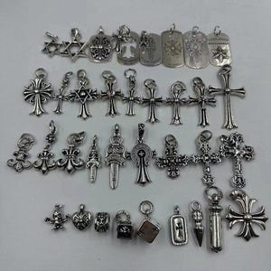 Chrome Cross Charm - Etsy Chrome Cross Charm - Etsy