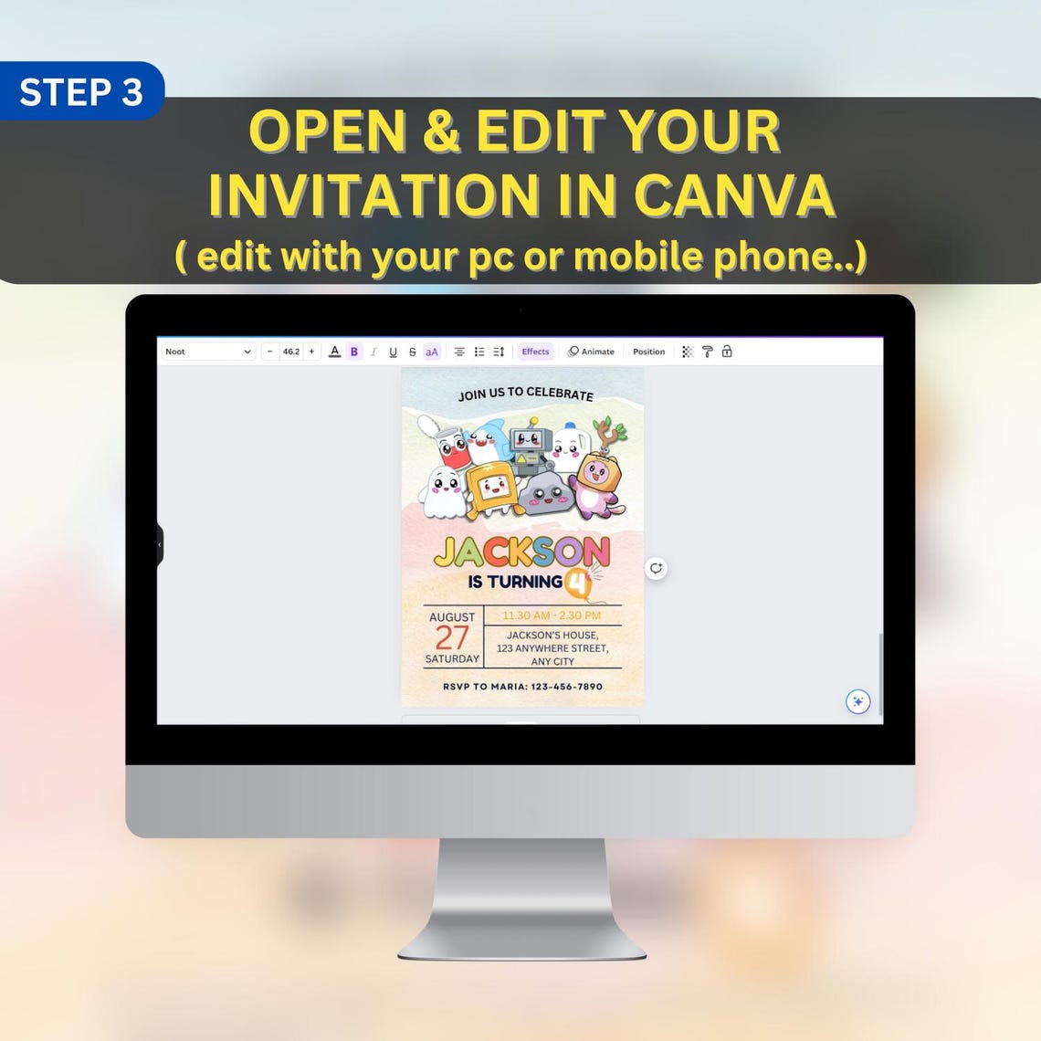 Lankybox Birthday Invitation, Lankybox Birthday, Lankybox Invitation ...