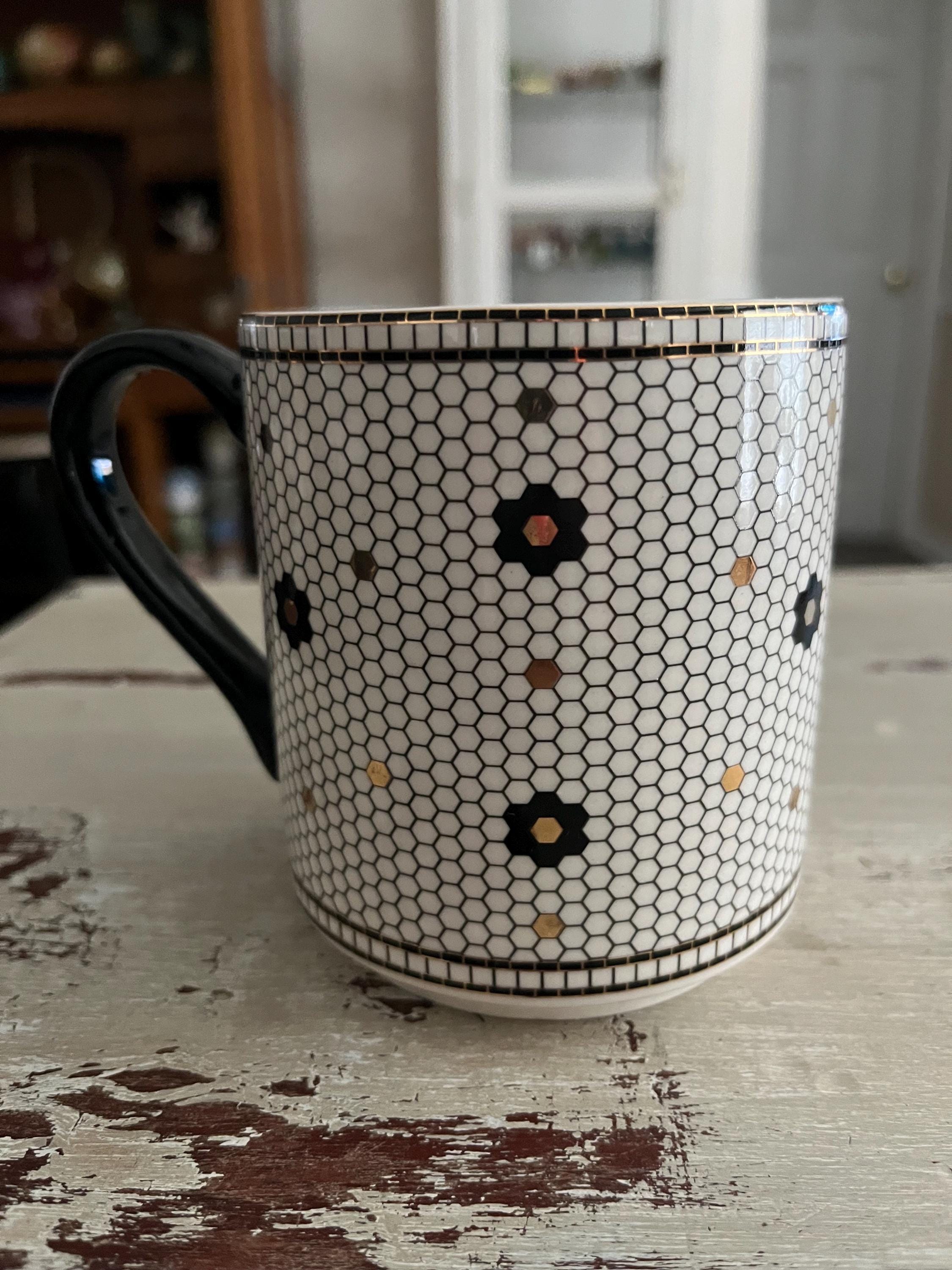 The Bistro Stoneware Monogram Mug by Anthropologie “H” - Etsy
