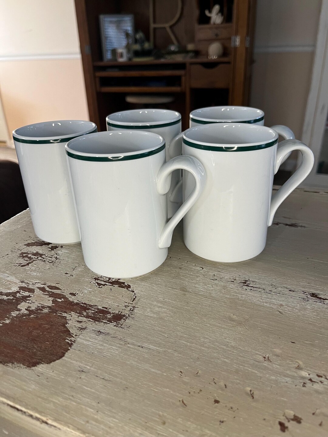 Dansk Bistro Christianshavn Green Mugs Set of 5 - Etsy