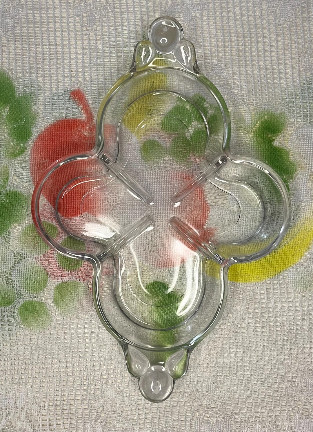 Duncan & Miller Canterbury Clear Glass Divided Condiment Dish - Etsy