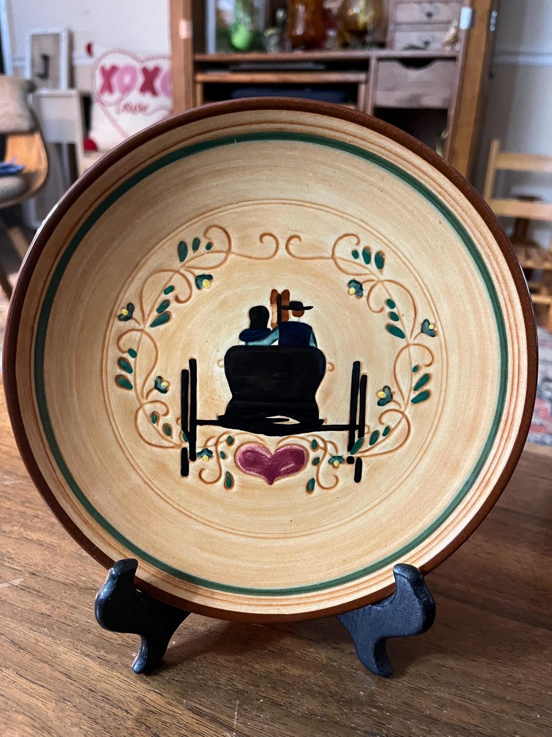 Pennsbury Pottery Decorative Plate - Couple in Buggy - Etsy
