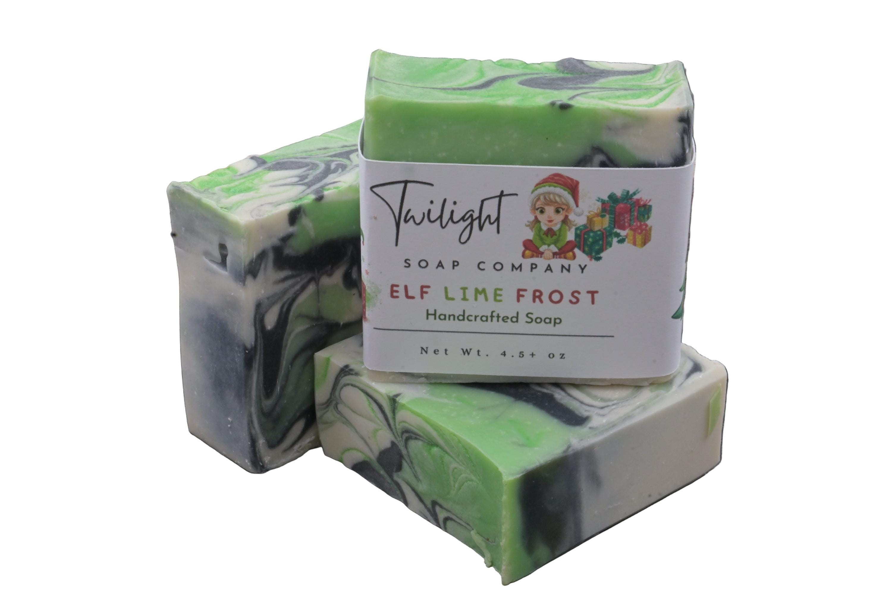 Elf Lime Frost Natural Plant Based Soap With Activated Charcoal and ...