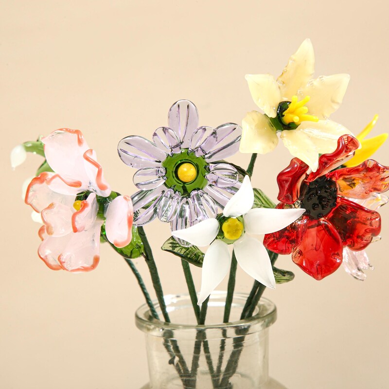 Glass Flower - Etsy