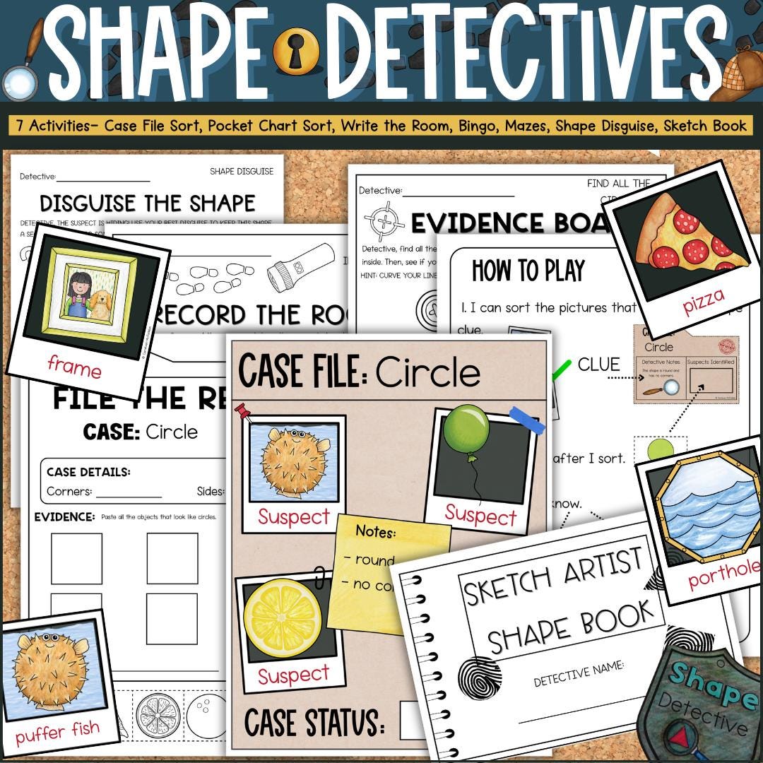 2D Shapes Activities Kindergarten Math, 2D Shape Worksheets & Games ...