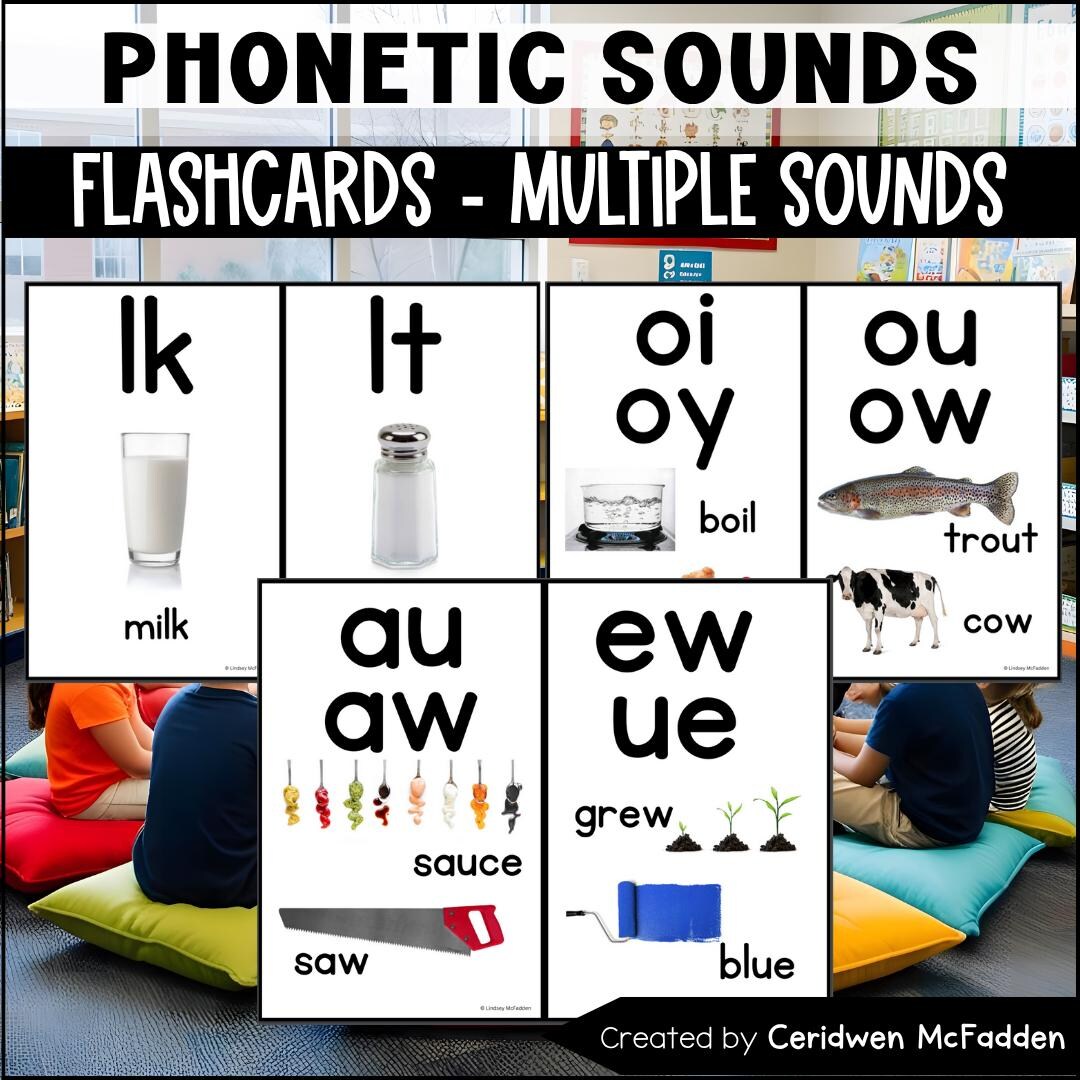 Phonetic Sounds Flashcards • Blends, Digraphs, Vowel Teams & R ...