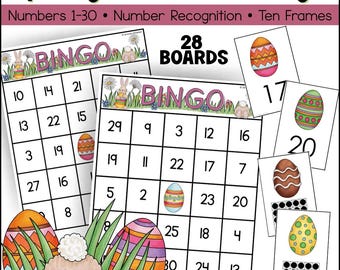 Easter Number Bingo - Etsy
