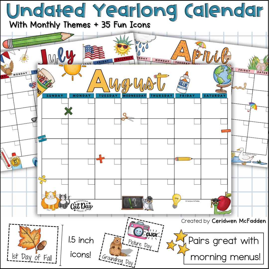 Printable Calendars, Kids Calendars, Homeschool Calendars, Morning Menu ...