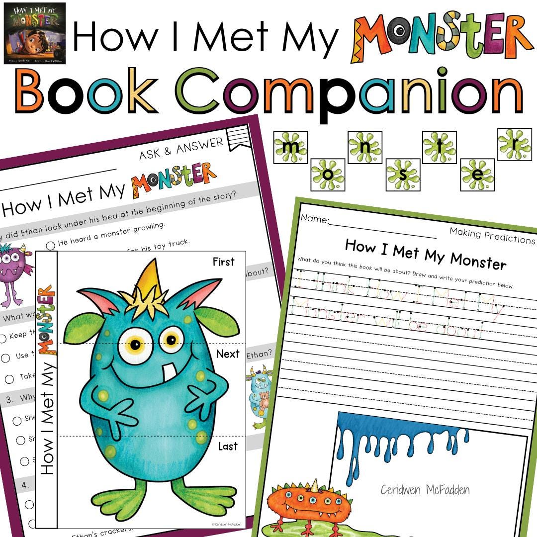 How I Met My Monster Activities | Book Companion | Writing Prompts ...