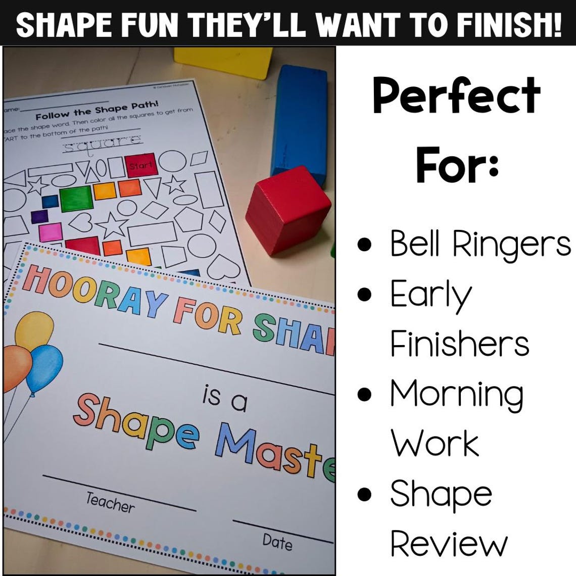 Activités sur les formes 2D Maternelle, 1re, 2e année – Exercices ...