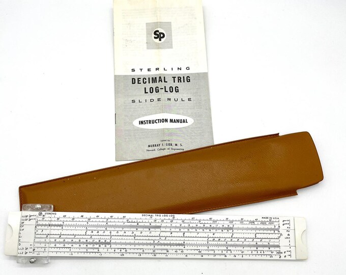 Sterling Decimal Trig Log-log Slide Rule With Case & Instruction Manual ...