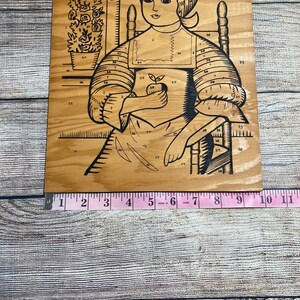 1960s Pair of American Folk Portraits on Wood Wall Art Paint by Number ...