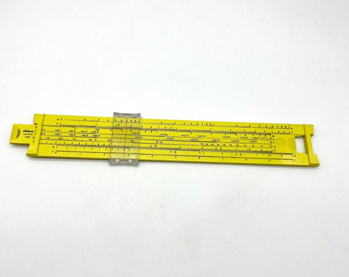 Pickett Microline Slide Rule 120 CI Math Tool Yellow Vintage Scientific ...