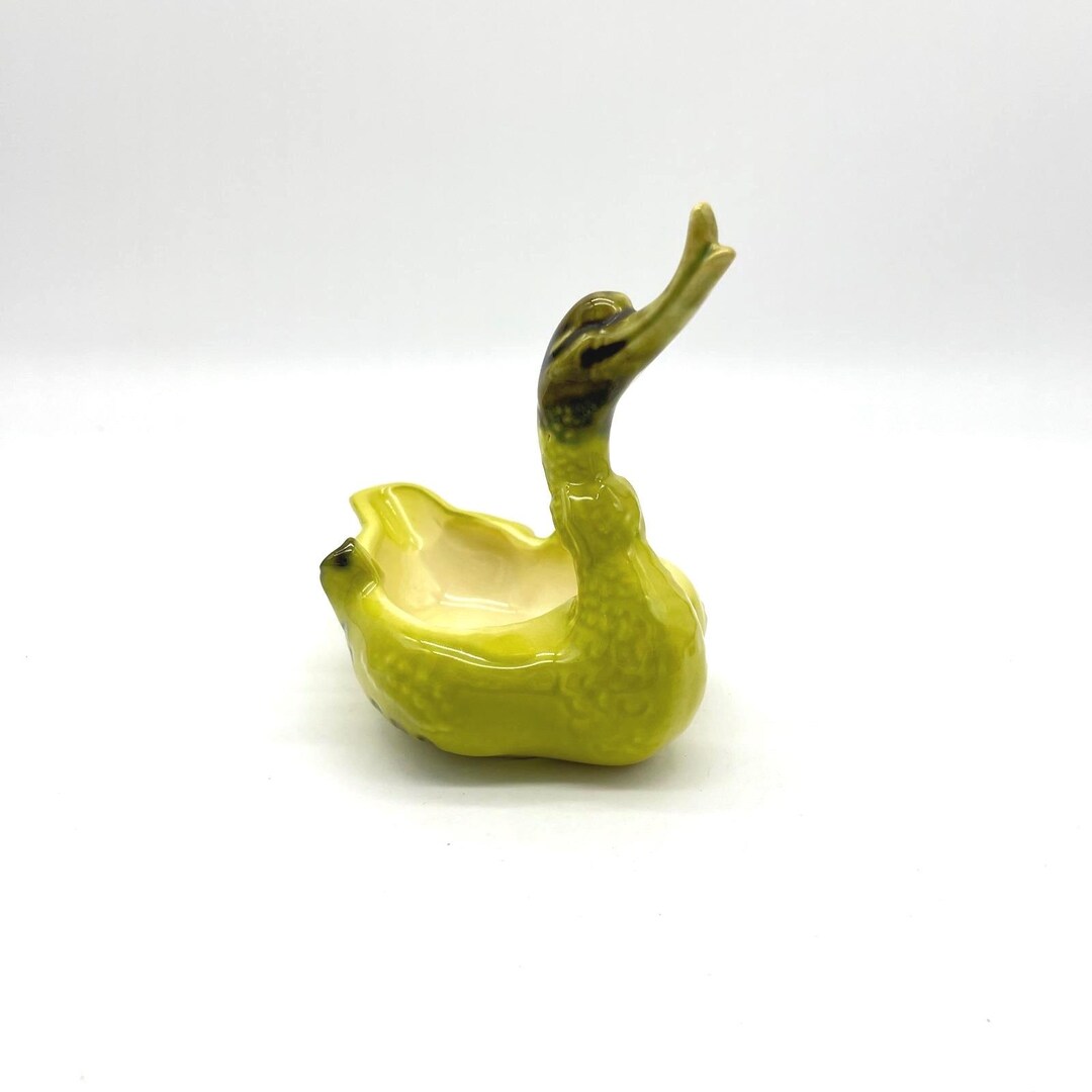 Vintage Hull Pottery Ceramic Duck Swan Trinket Dish Planter Candy Bowl ...