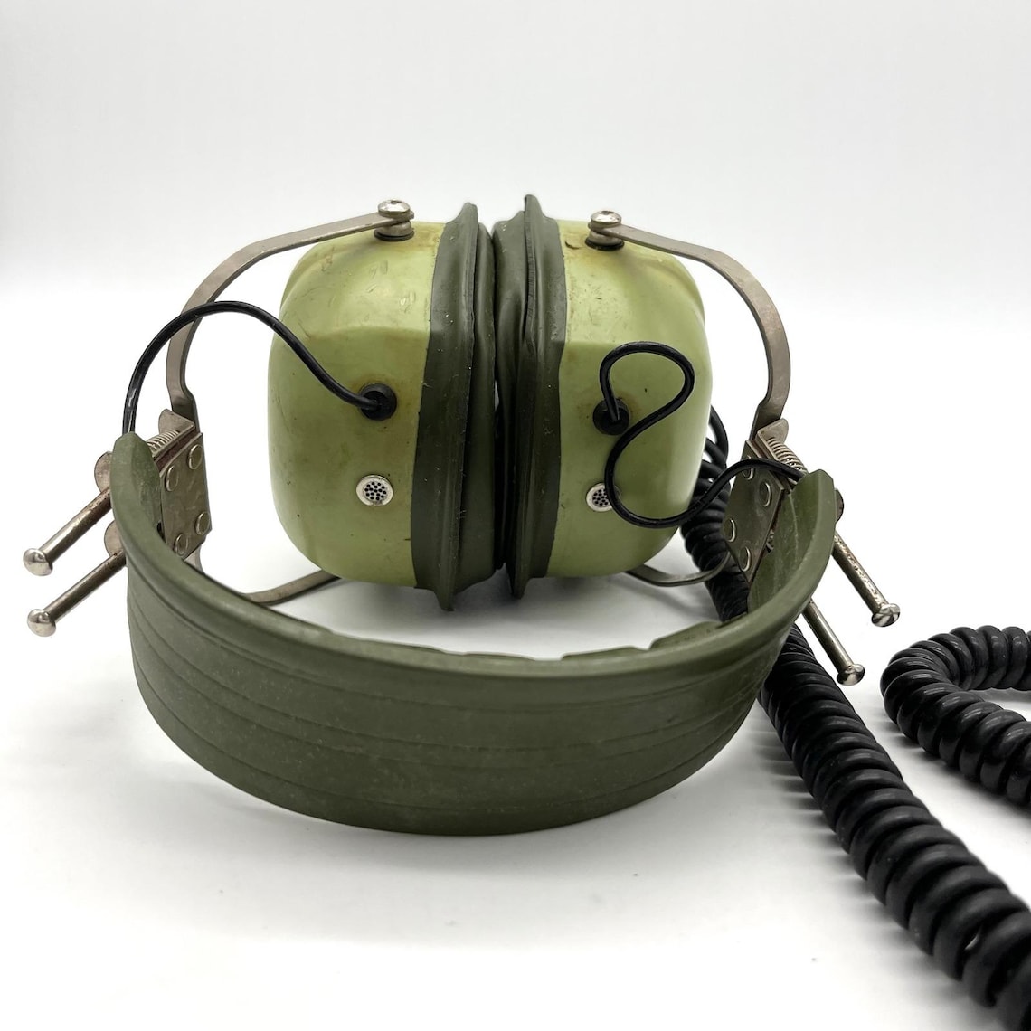 Vintage Military Style Headphones Aviation Pilot Headset Audio Movie ...