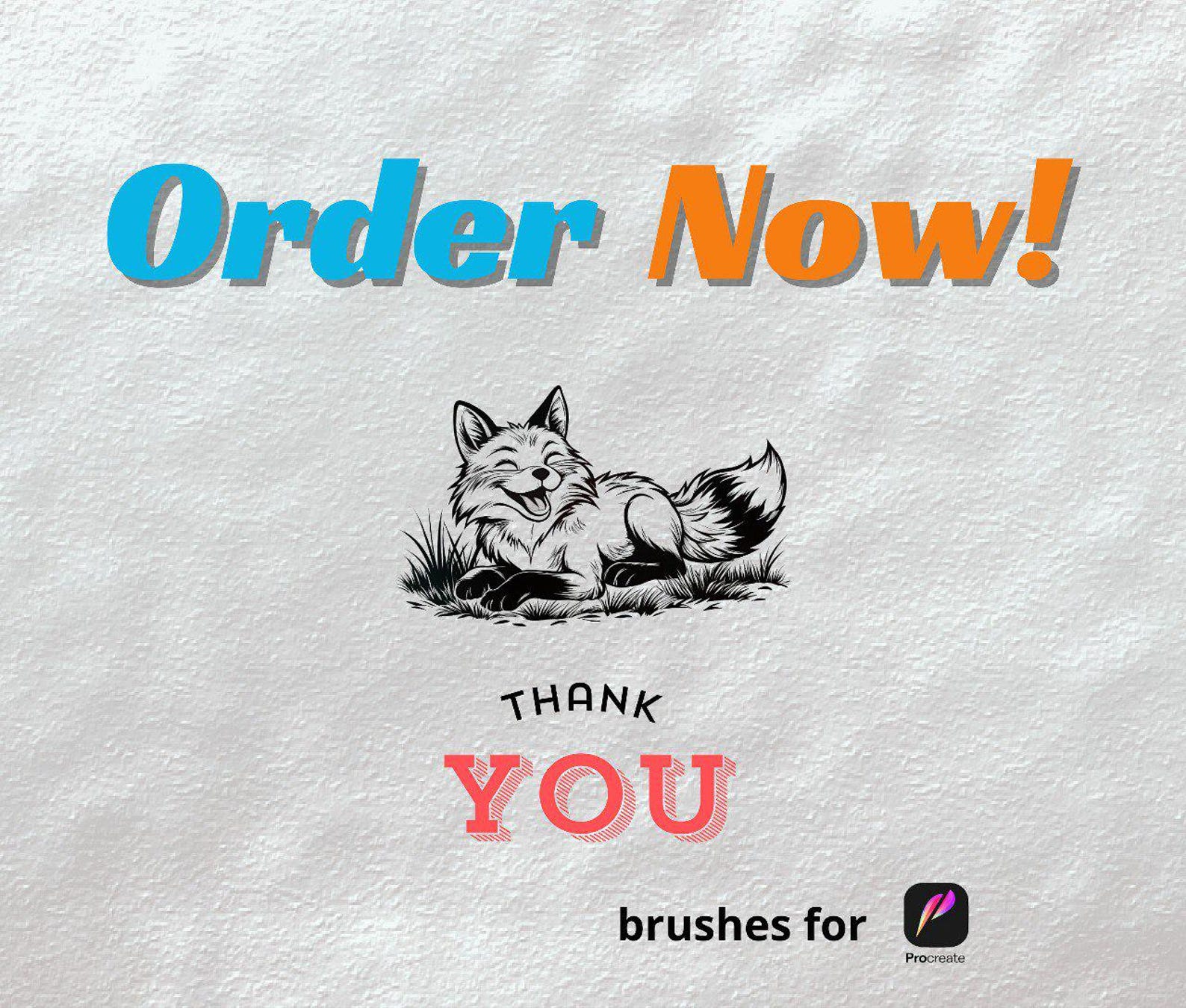 150 Fox Procreate Stamps Brushes | Hand-drawn Fox Line Art | Digital ...