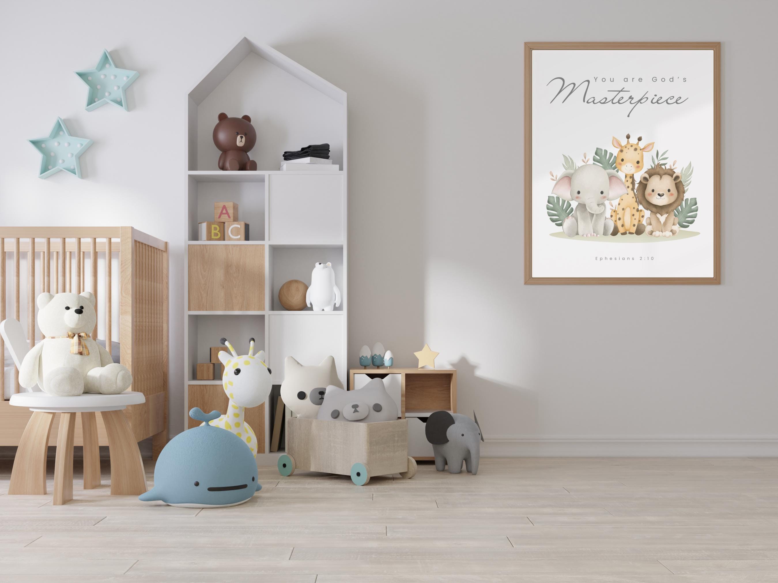 Christian Nursery Wall Art, You Are God's Masterpiece, Ephesians 2:10 ...