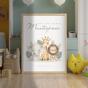 Christian Nursery Wall Art, You Are God's Masterpiece, Ephesians 2:10 ...
