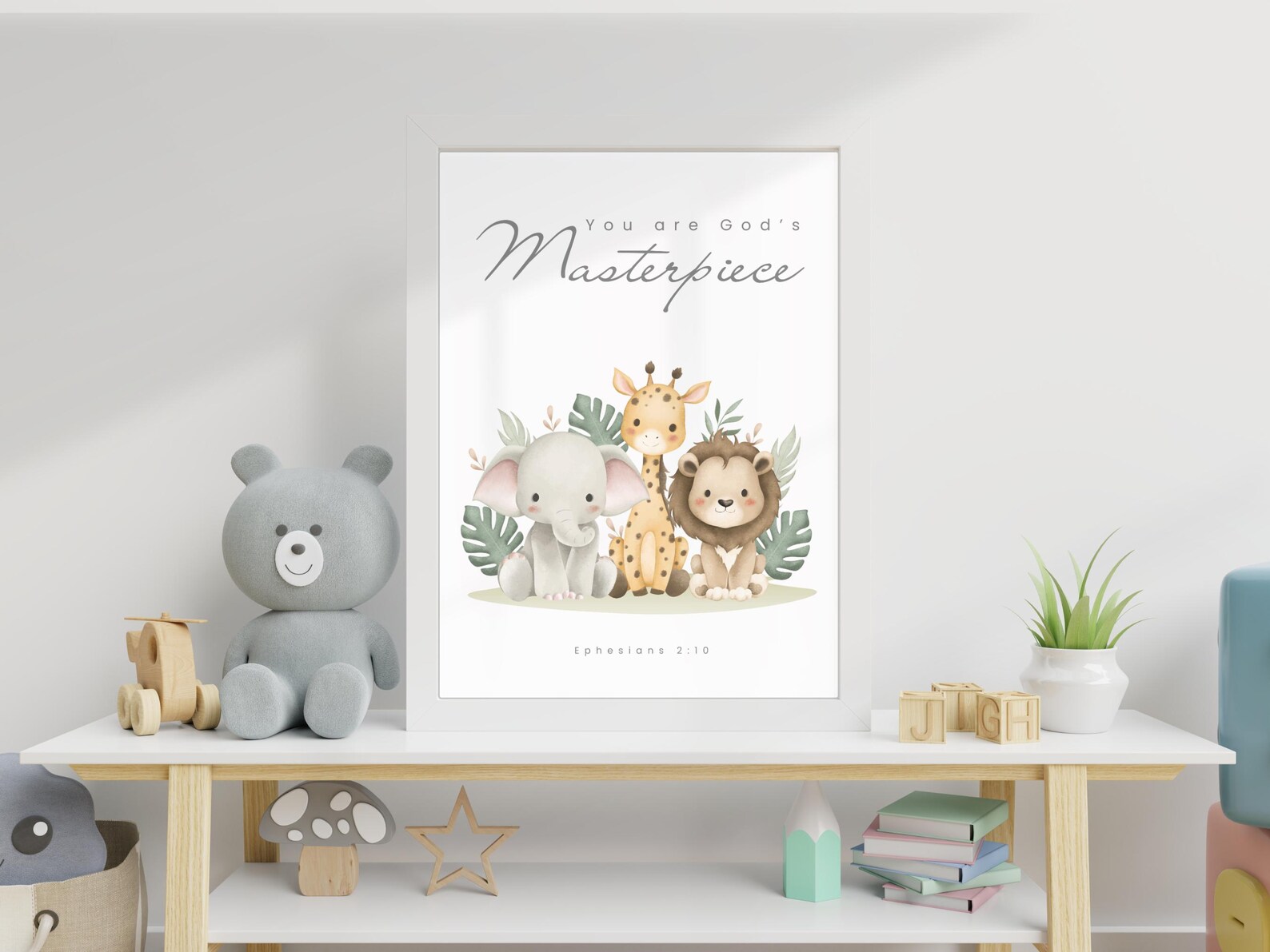 Christian Nursery Wall Art, You Are God's Masterpiece, Ephesians 2:10 ...