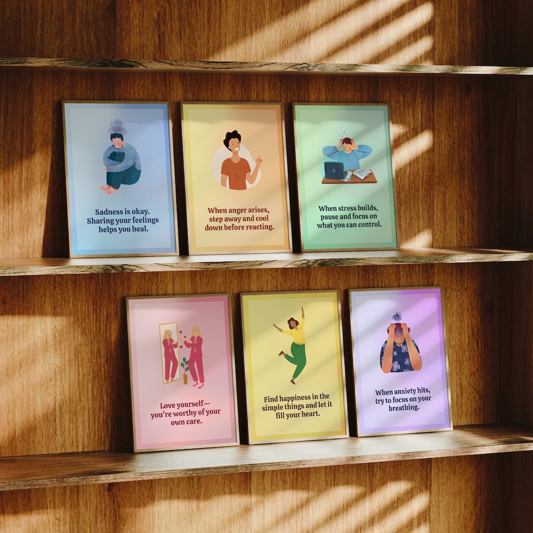 6 School Counselor Office Decoration Set Feelings Printable Classroom ...