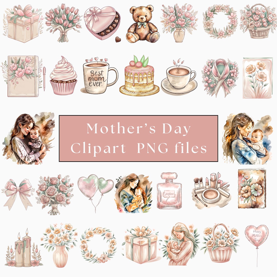 30 Mother's Day Clipart Bundle, Graphics Bundle, Sublimation Design ...