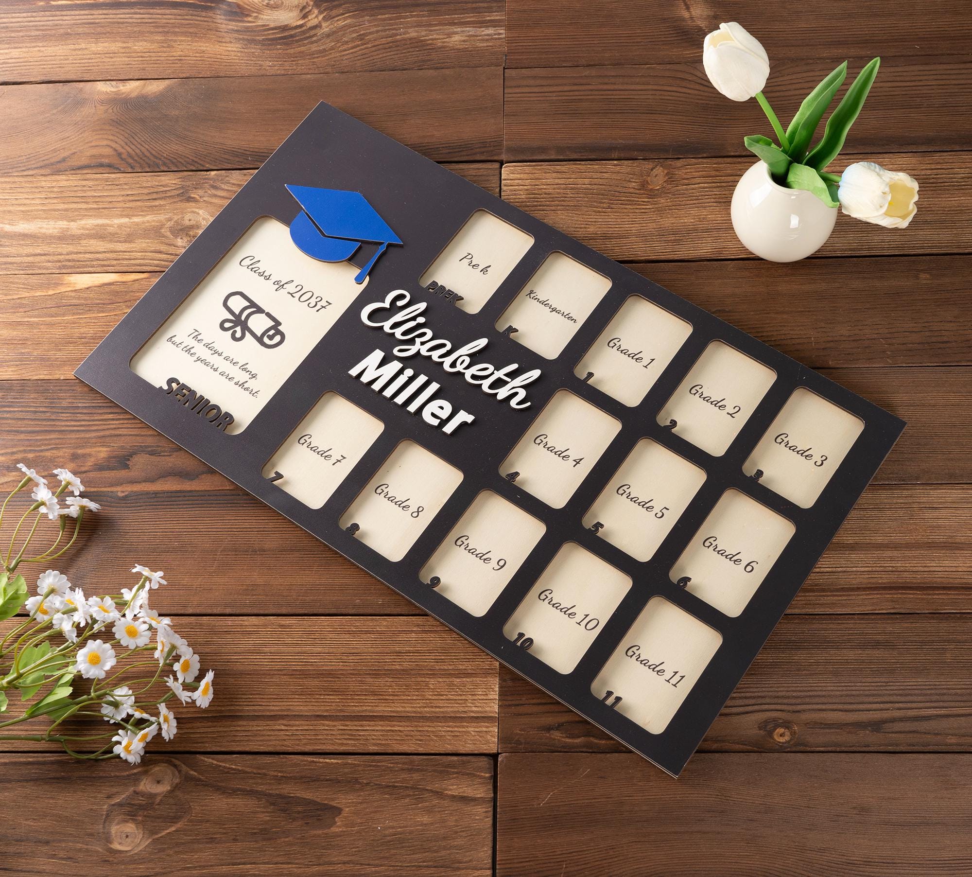 Pre K to Graduation School Years Photo Frame | Custom School Years ...