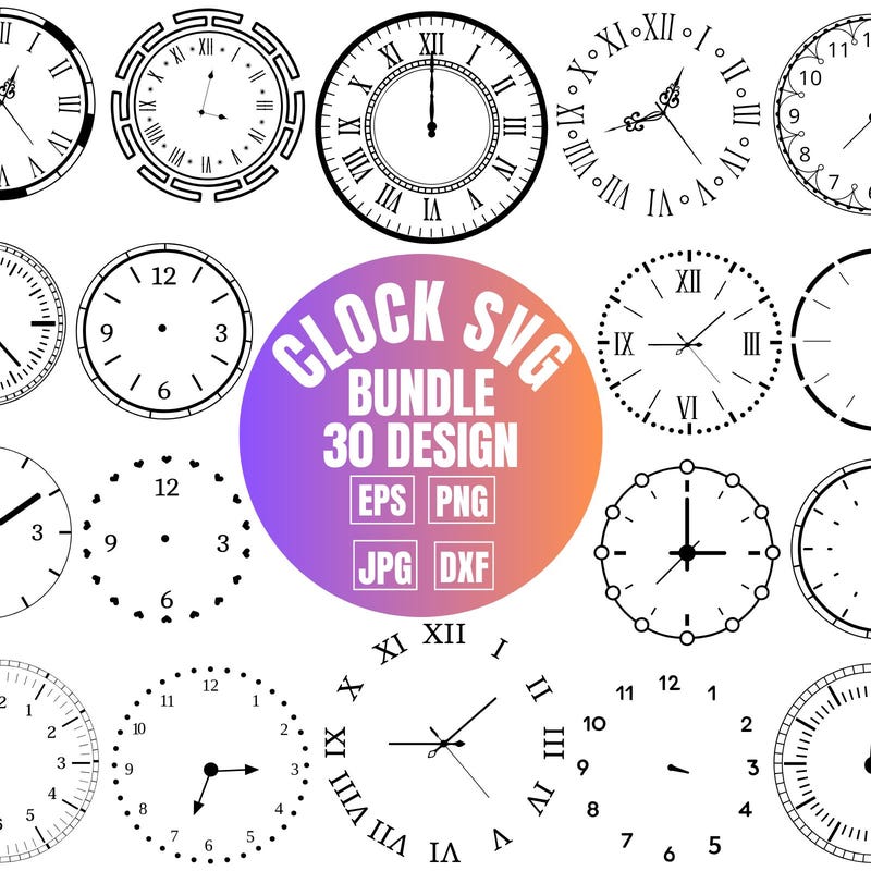 Clock Wall Decals - Etsy