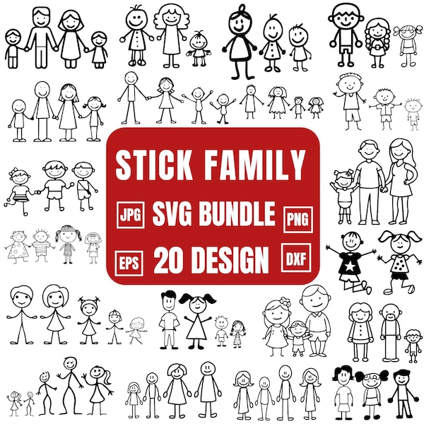 Stick Family - Etsy