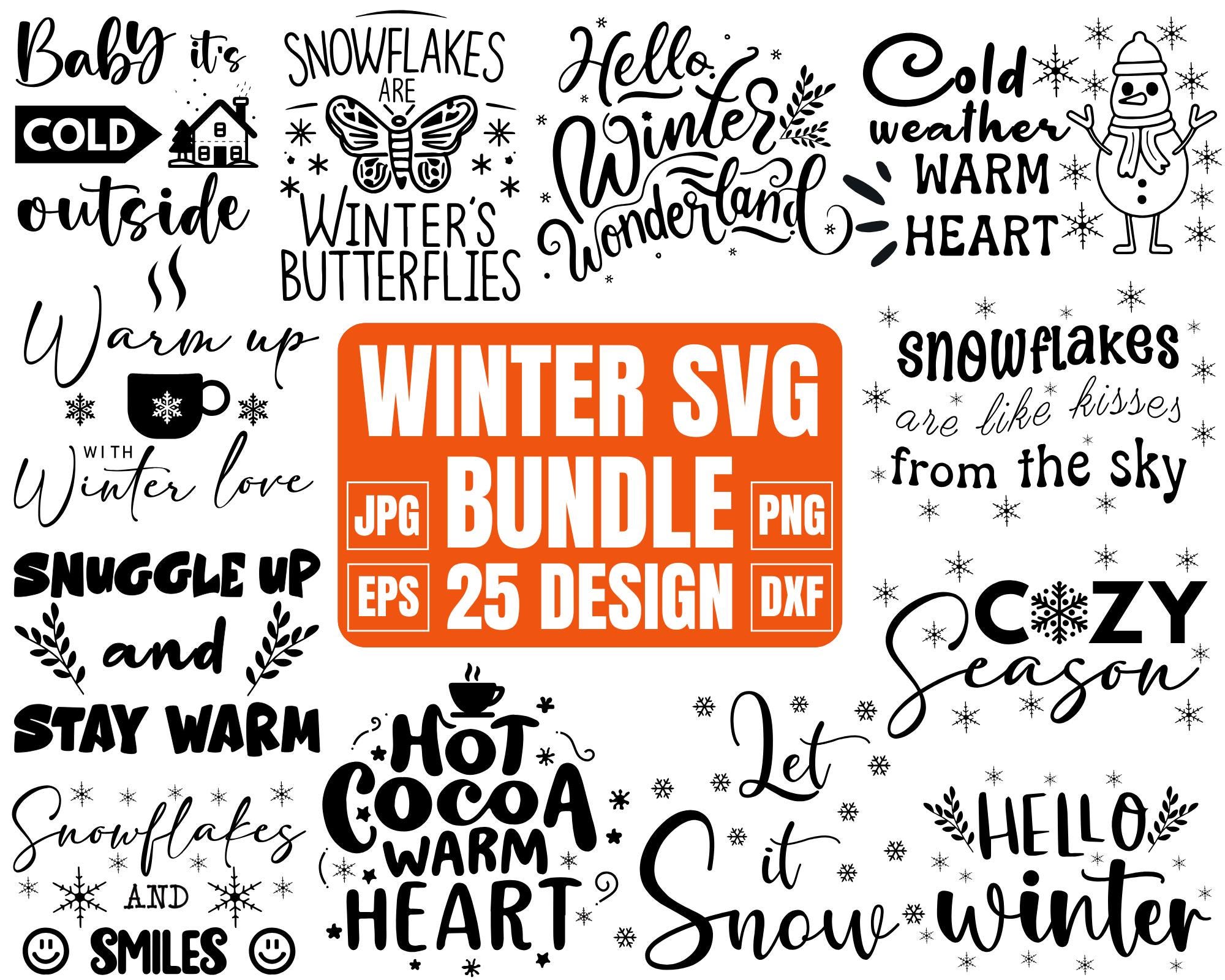 Winter SVG Bundle, Christmas Svg, Santa Svg, Hello Winter Svg ...