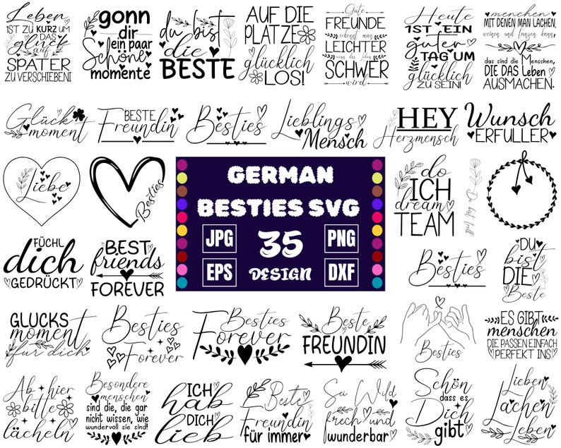 German Plotter File Best Friend, Best Friends Svg Bundle, Besties Svg ...