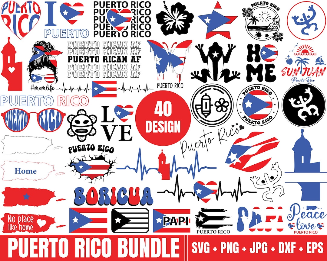 Puerto Rico Bundle Svg, Boricua Svg, Latina Svg, Puerto Rico Png ...