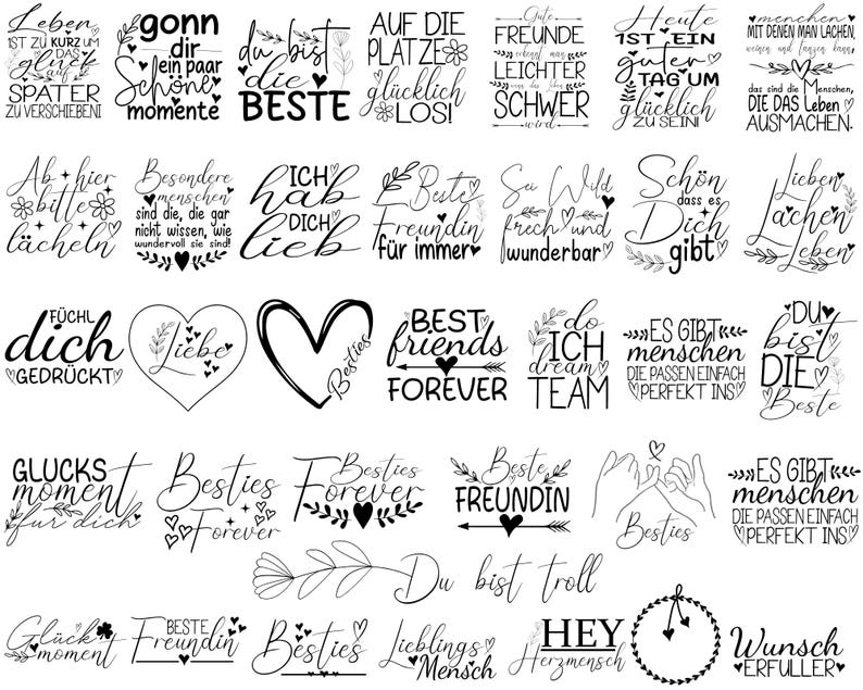 German Plotter File Best Friend, Best Friends Svg Bundle, Besties Svg ...