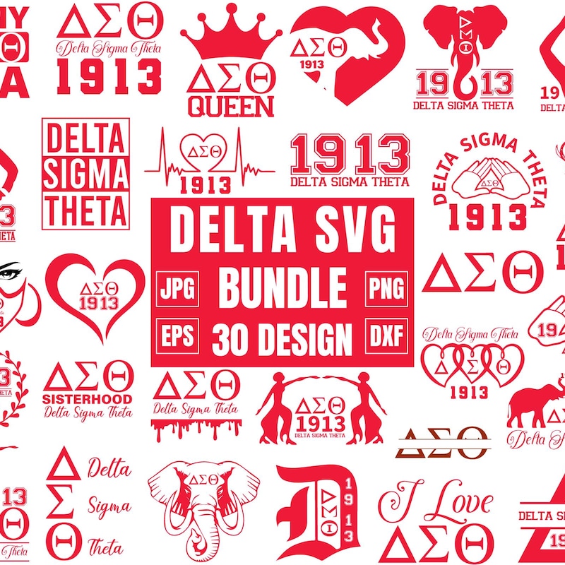 Delta Sigma Theta Clip Art - Etsy