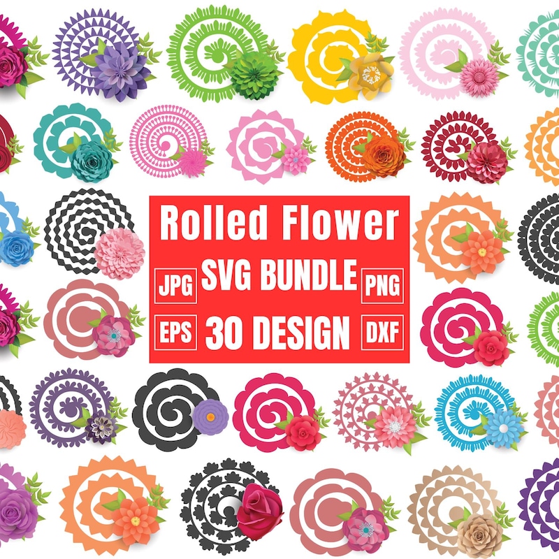 3d Svg Files of Flowers - Etsy