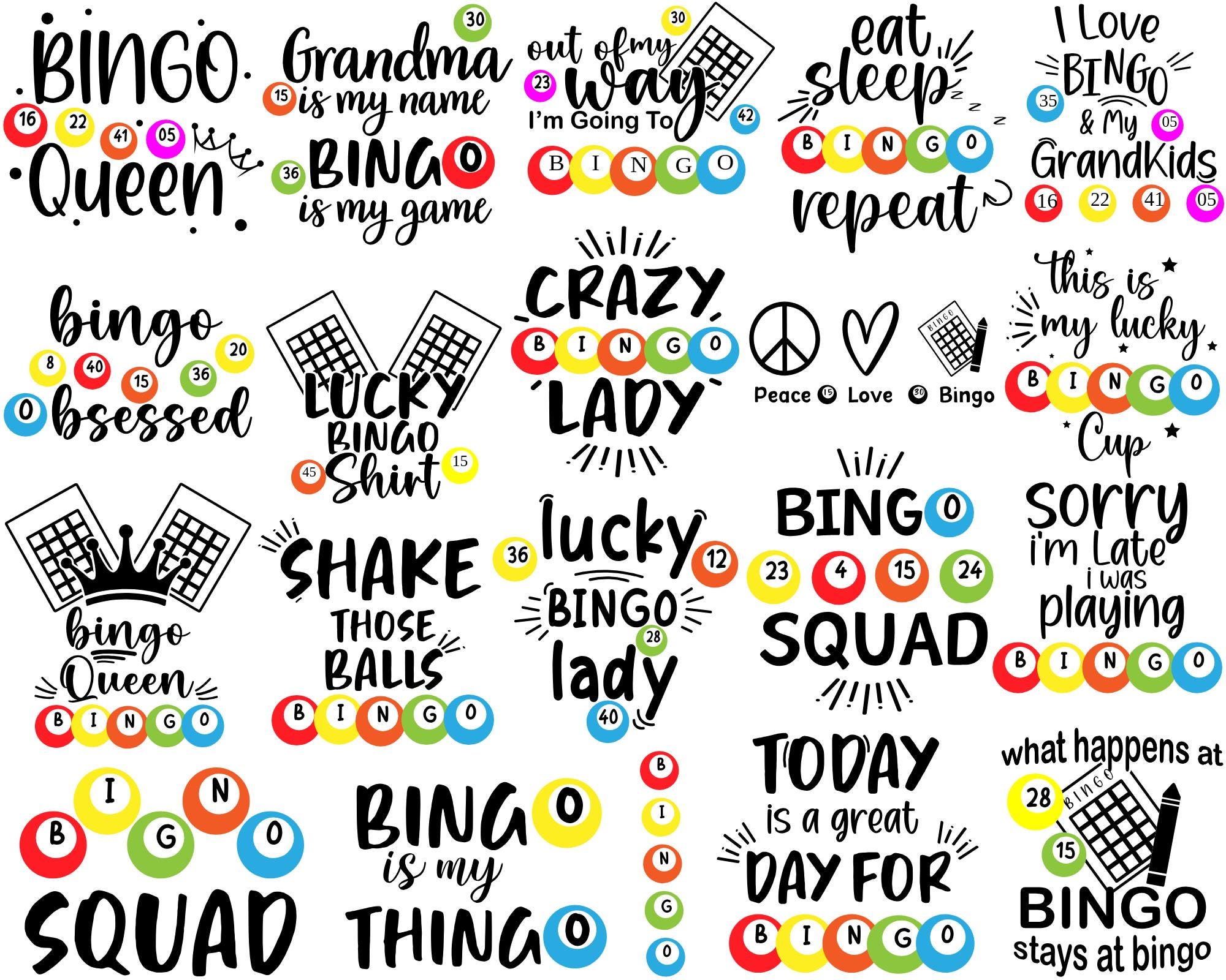 Bingo SVG Bundle, Bingo Player SVG, Bingo Queen Svg, Bingo Cup Svg ...