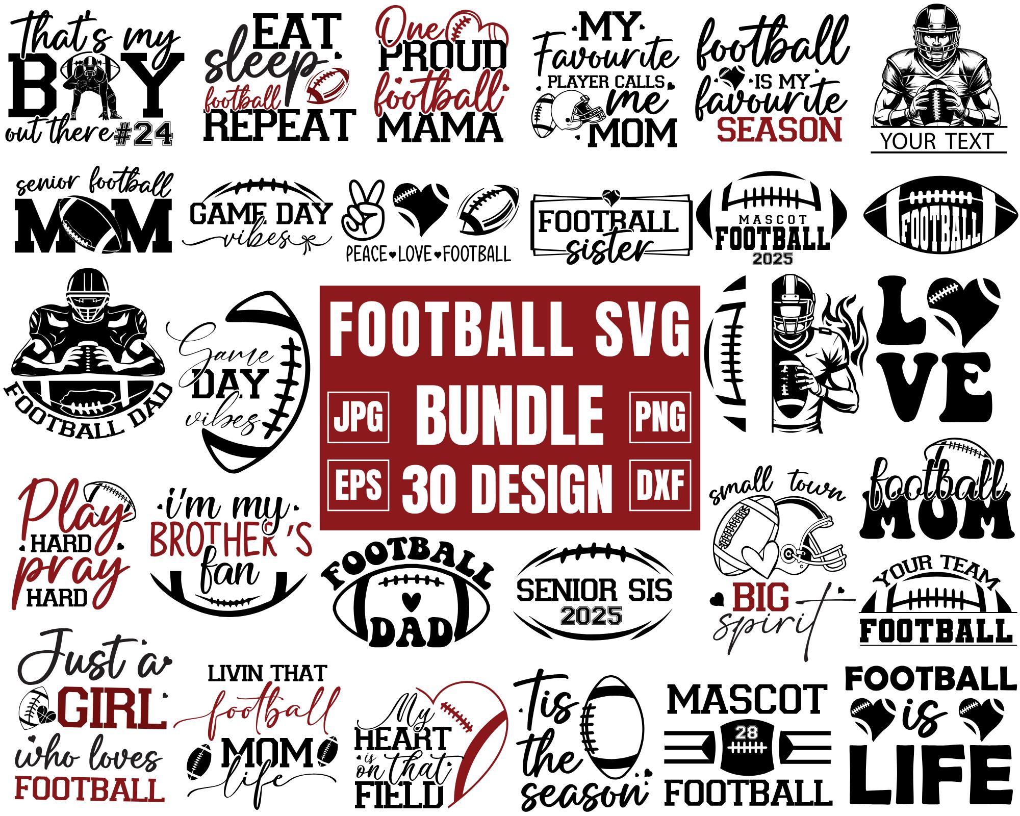 Football SVG Bundle, Football Mom Svg, Football Game Day, Football Mom ...
