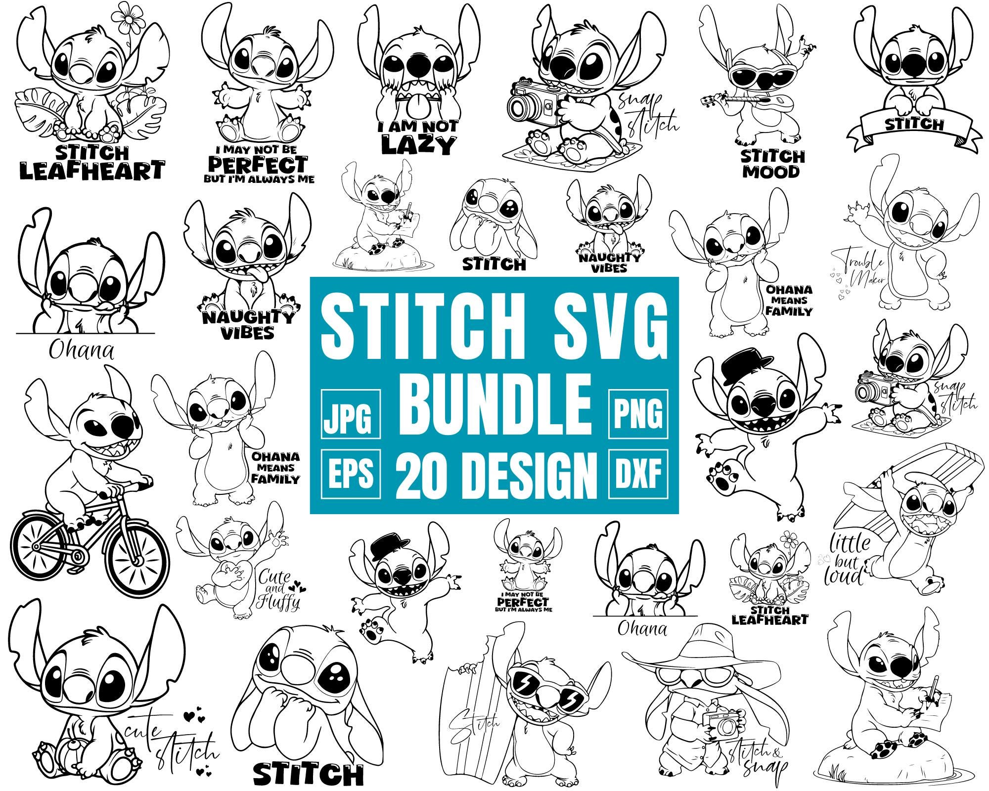 Stitch SVG Bundle, Stitch and Lilo, Stitch Layered, Stitch Clipart ...