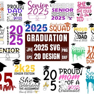 Graduation SVG Bundle, Senior 2025 Svg, Class of 2025 Svg, Graduation ...