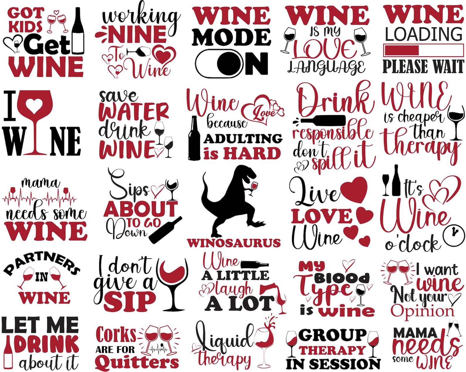 WINE SVG BUNDLE, Wine Svg, Alcohol Svg, Wine Glass Svg, Funny Wine ...