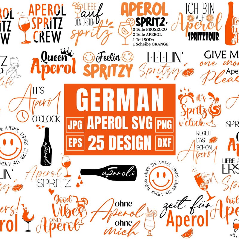 Aperolglas plotterdatei - Etsy.de