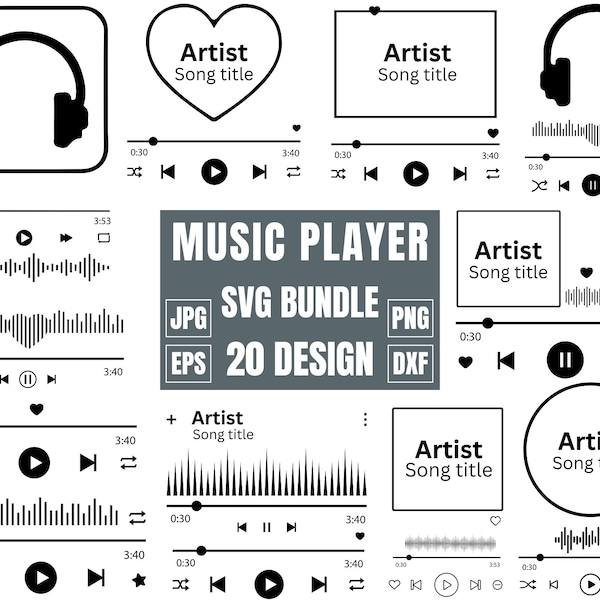 Music Player Svg - Etsy