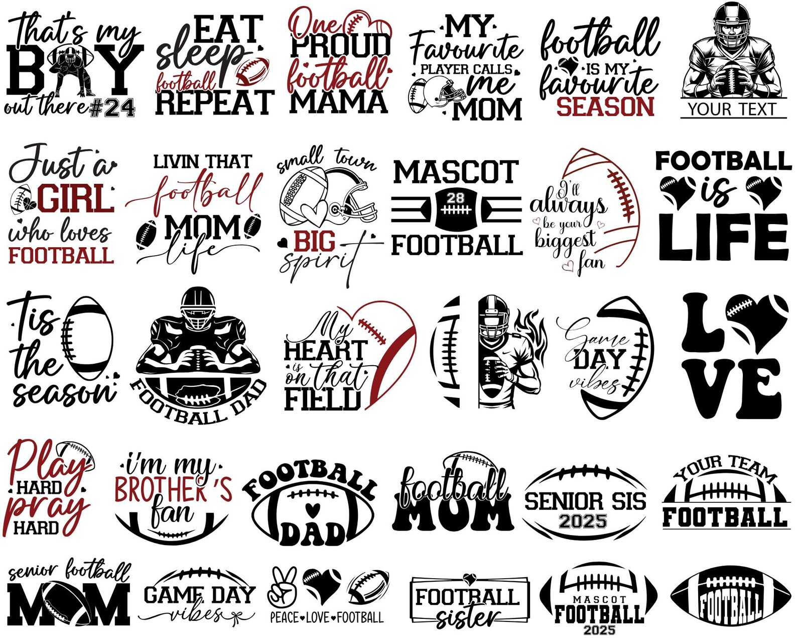 Football SVG Bundle, Football Mom Svg, Football Game Day, Football Mom ...
