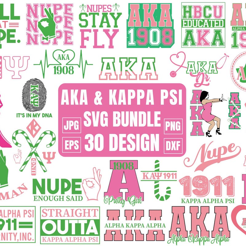 Alpha Kappa Alpha Sorority Clipart - Etsy