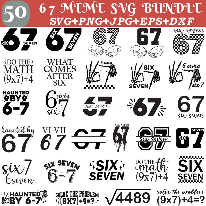 Six Seven Svg File - Etsy