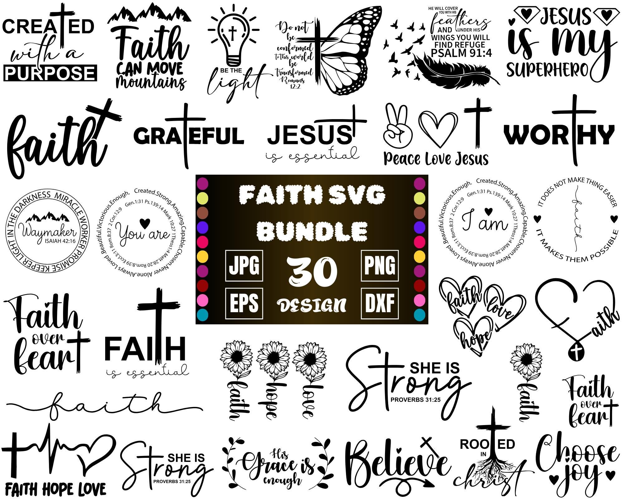 Faith SVG Bundle, Bible Verse Svg, Christian Svg, Faith Hope Love Svg ...