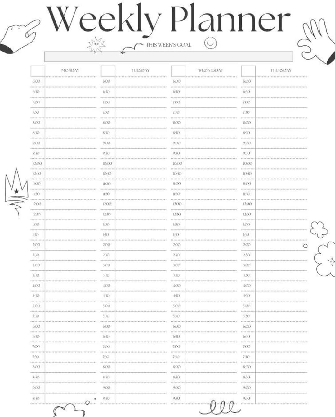 Undated Digital Planner for Goodnotes Notability Planner Digital ...