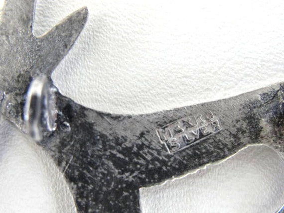 Old Silver Dog Pin Mexico Sterling 1930s Modernist Sc… - Gem