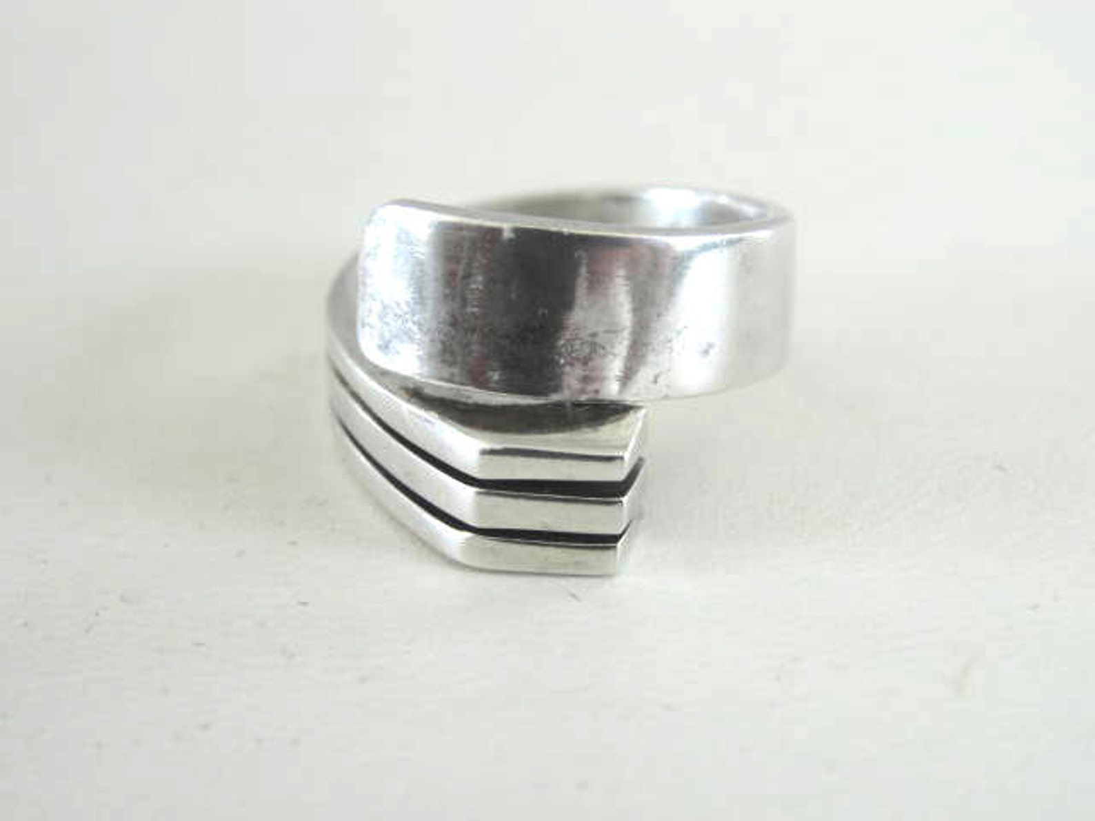 Modernist Signed Ring Sterling Silver Vintage Handmade - Etsy