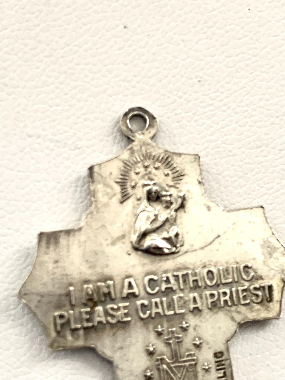 Catholic Sterling Cross Silver on Back I Am Catholic Call a Priest ...